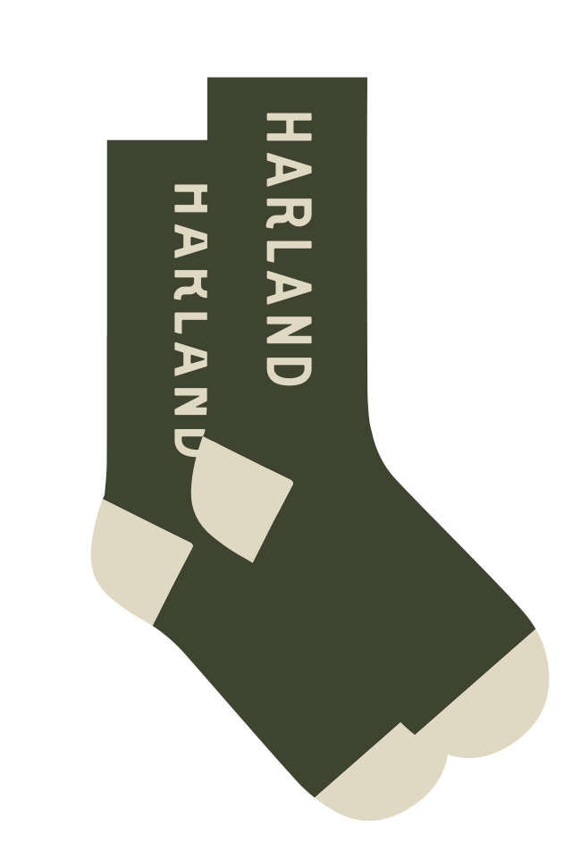Harland Logo Socks - Army/Bone – Harland Beer